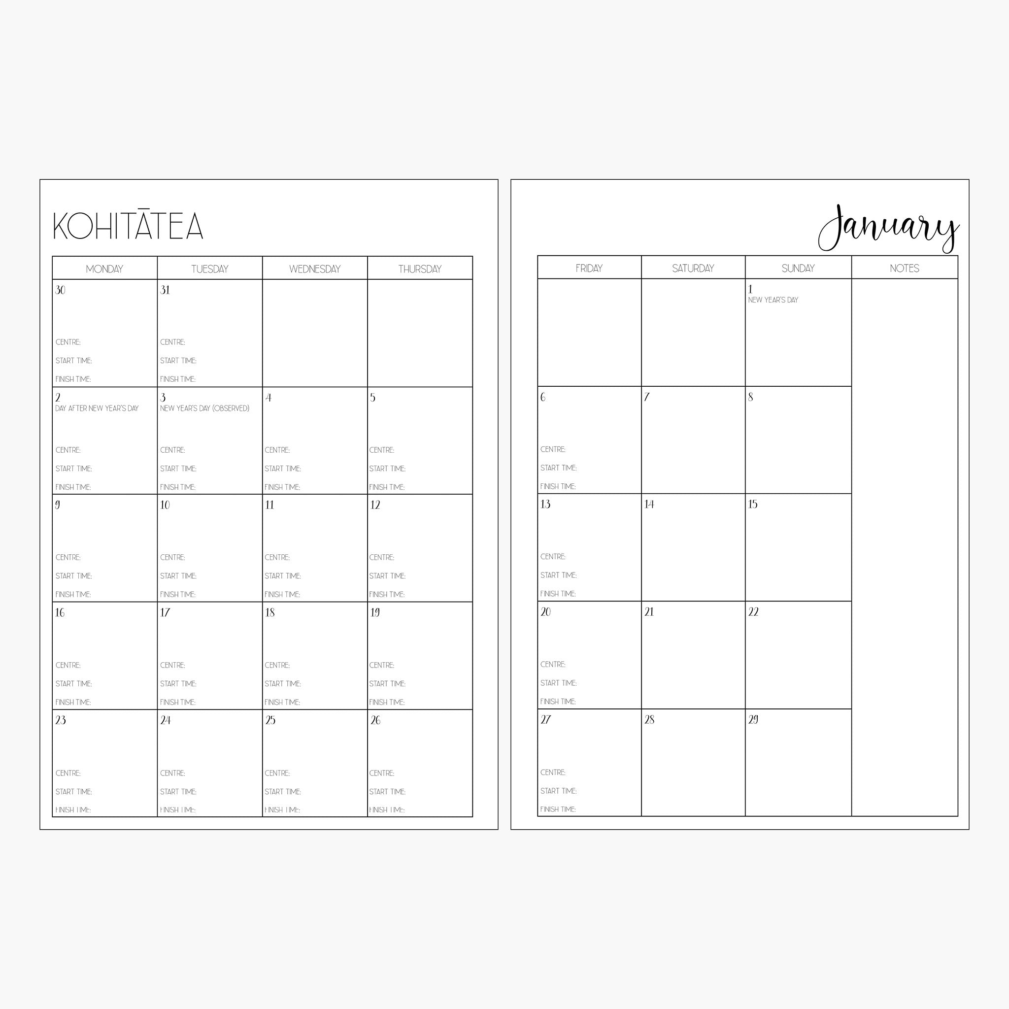 Early Childhood Relief Teaching Planner – Home & Harry NZ