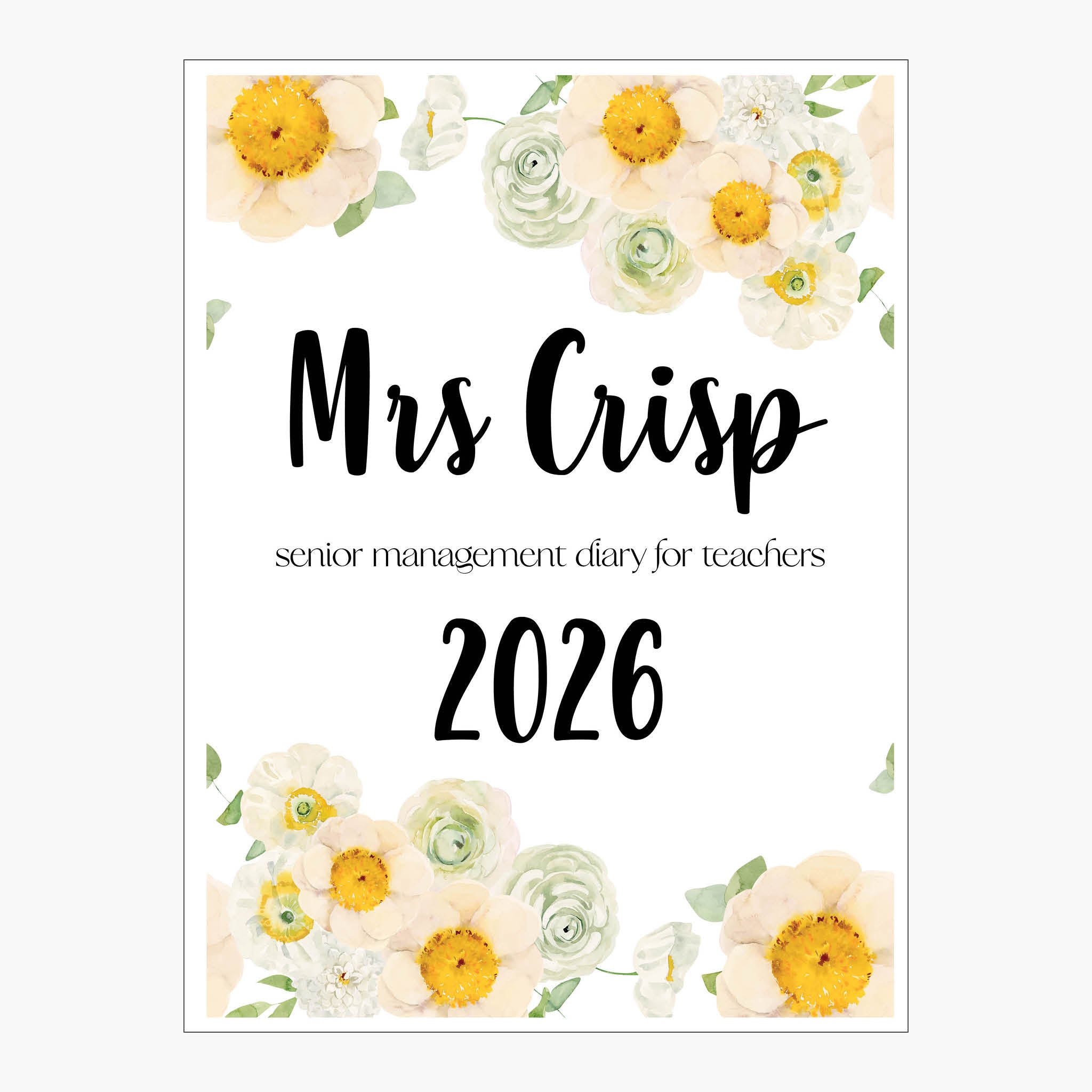 Senior Management Diary for Teachers 2026 – Home & Harry NZ